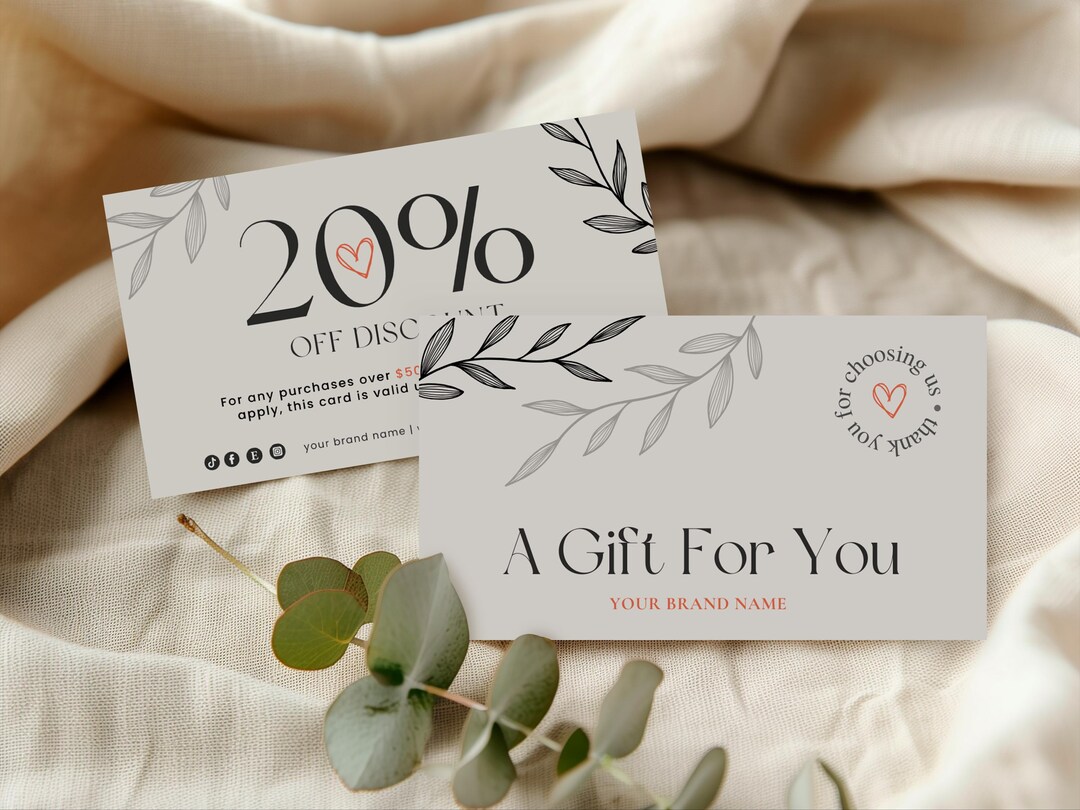 Coupon Card Template, Editable Discount Voucher, Printable Small ...
