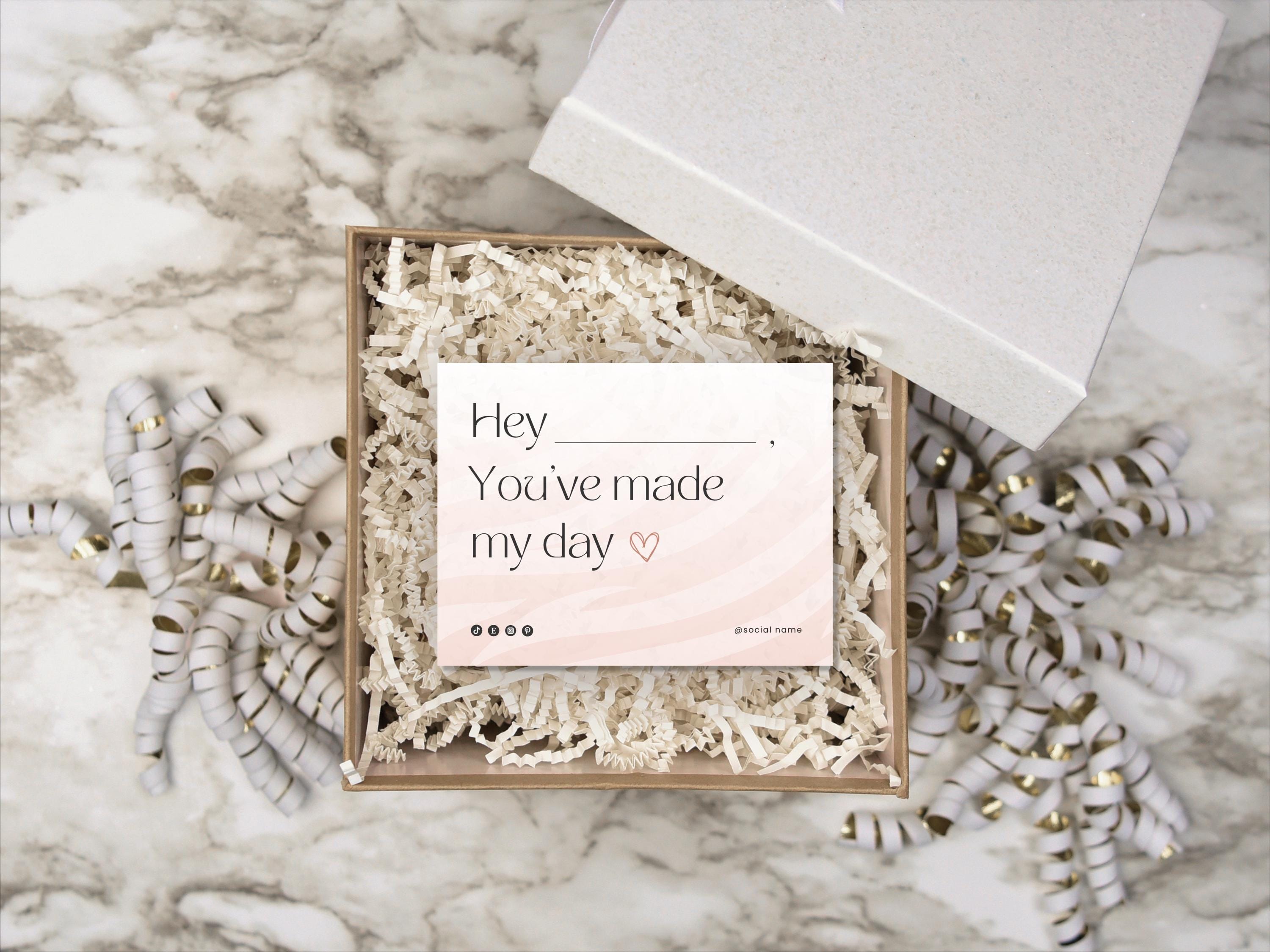 Small Business Thank You Card Template, Thanks for Your Order Printable ...