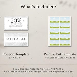 Coupon Card Template, Editable Discount Voucher, Printable Small ...