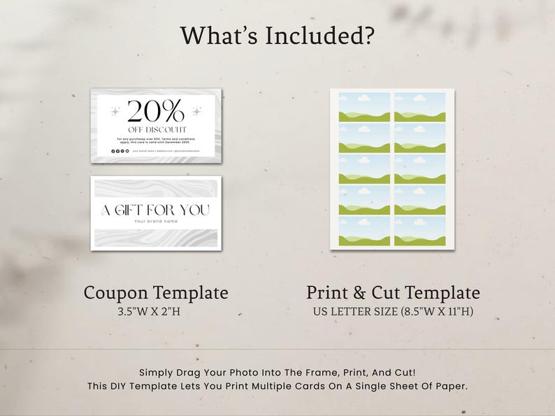 Coupon Card Template, Editable Discount Voucher, Printable Small ...