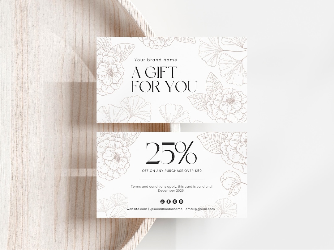 Coupon Card Template, Editable Discount Voucher, Printable Small ...