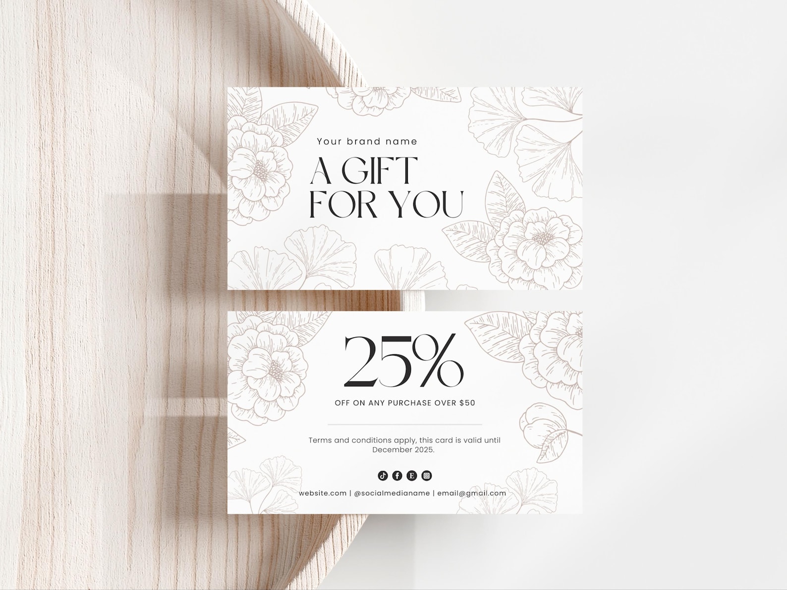 Coupon Card Template, Editable Discount Voucher, Printable Small ...