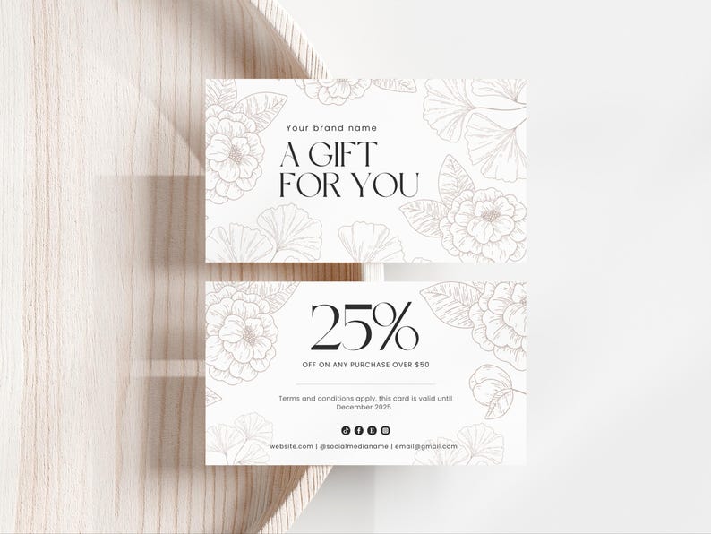 Coupon Card Template, Editable Discount Voucher, Printable Small ...