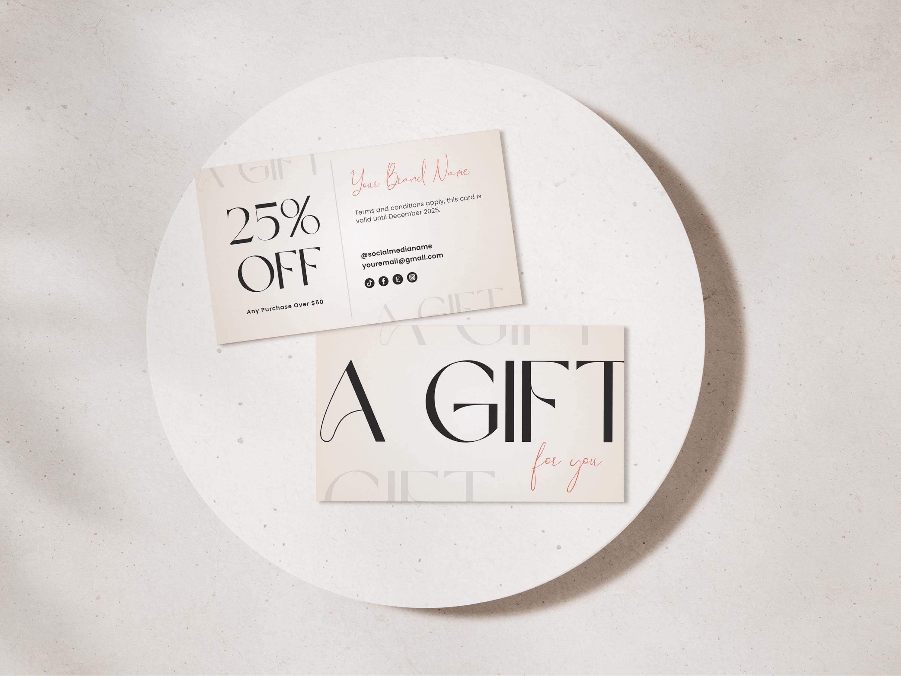 Coupon Card Template, Editable Discount Voucher, Printable Small ...