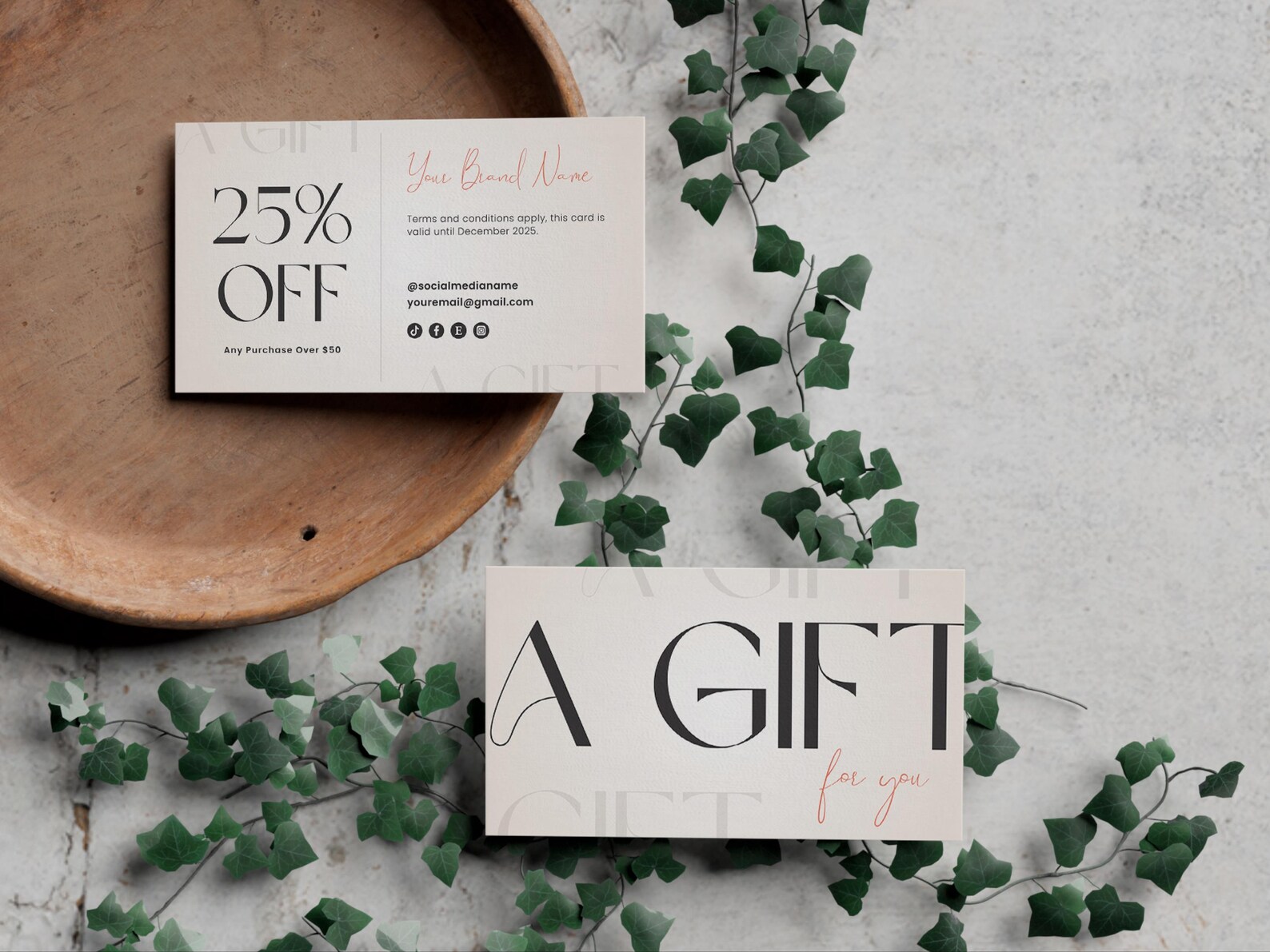 Coupon Card Template, Editable Discount Voucher, Printable Small ...