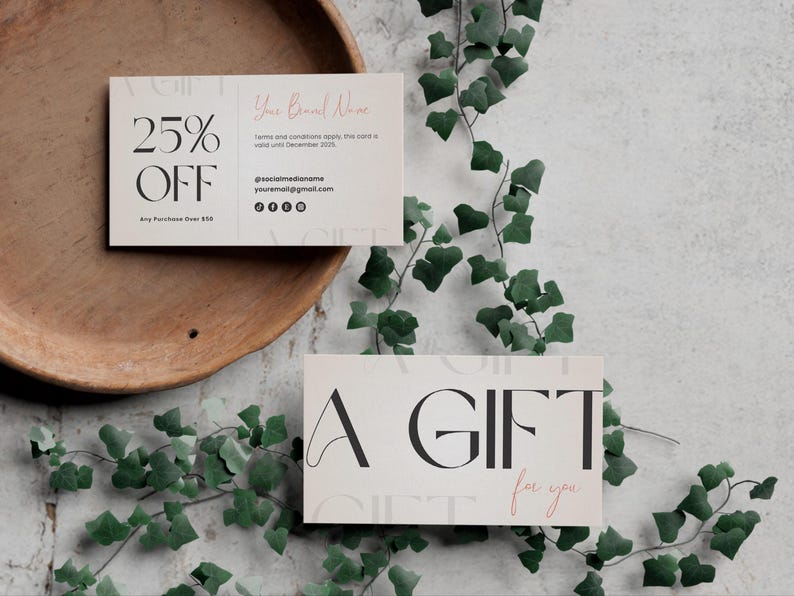 Coupon Card Template, Editable Discount Voucher, Printable Small ...