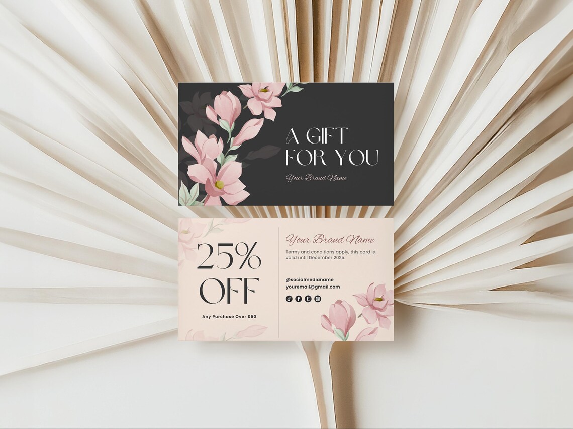 Coupon Card Template, Printable Small Business Promotional Card ...
