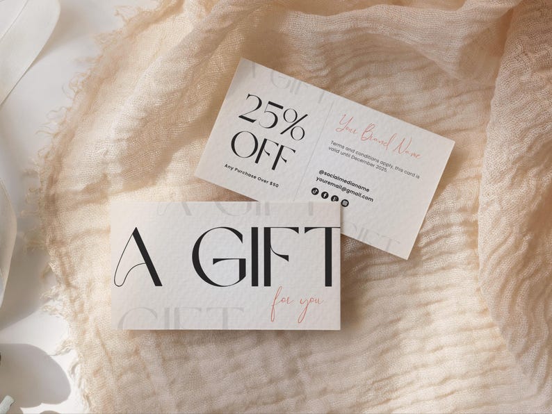 Coupon Card Template, Editable Discount Voucher, Printable Small ...