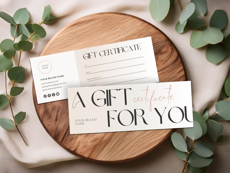 Editable Gift Voucher Template, Printable Gift Certificate, Digital ...
