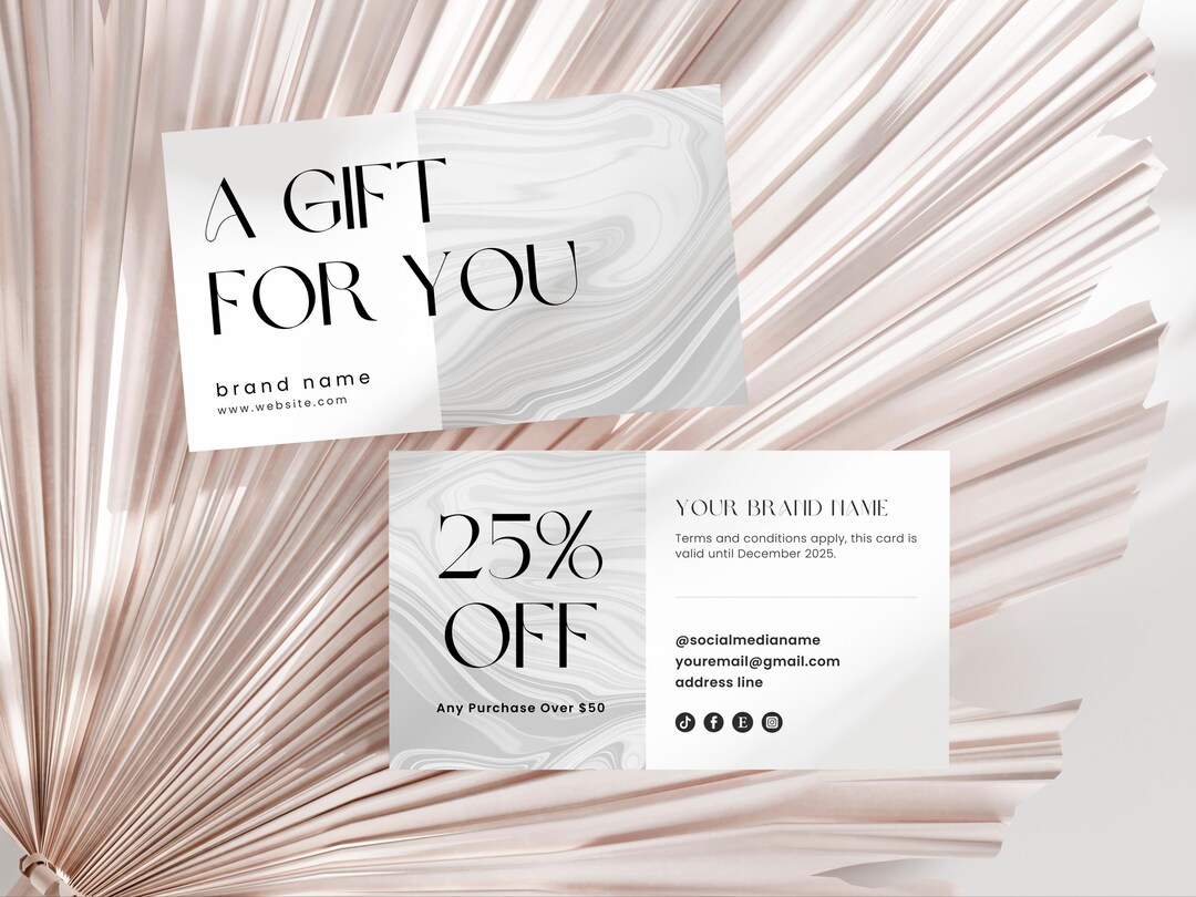 Coupon Card Template, Editable Discount Voucher, Printable Small ...