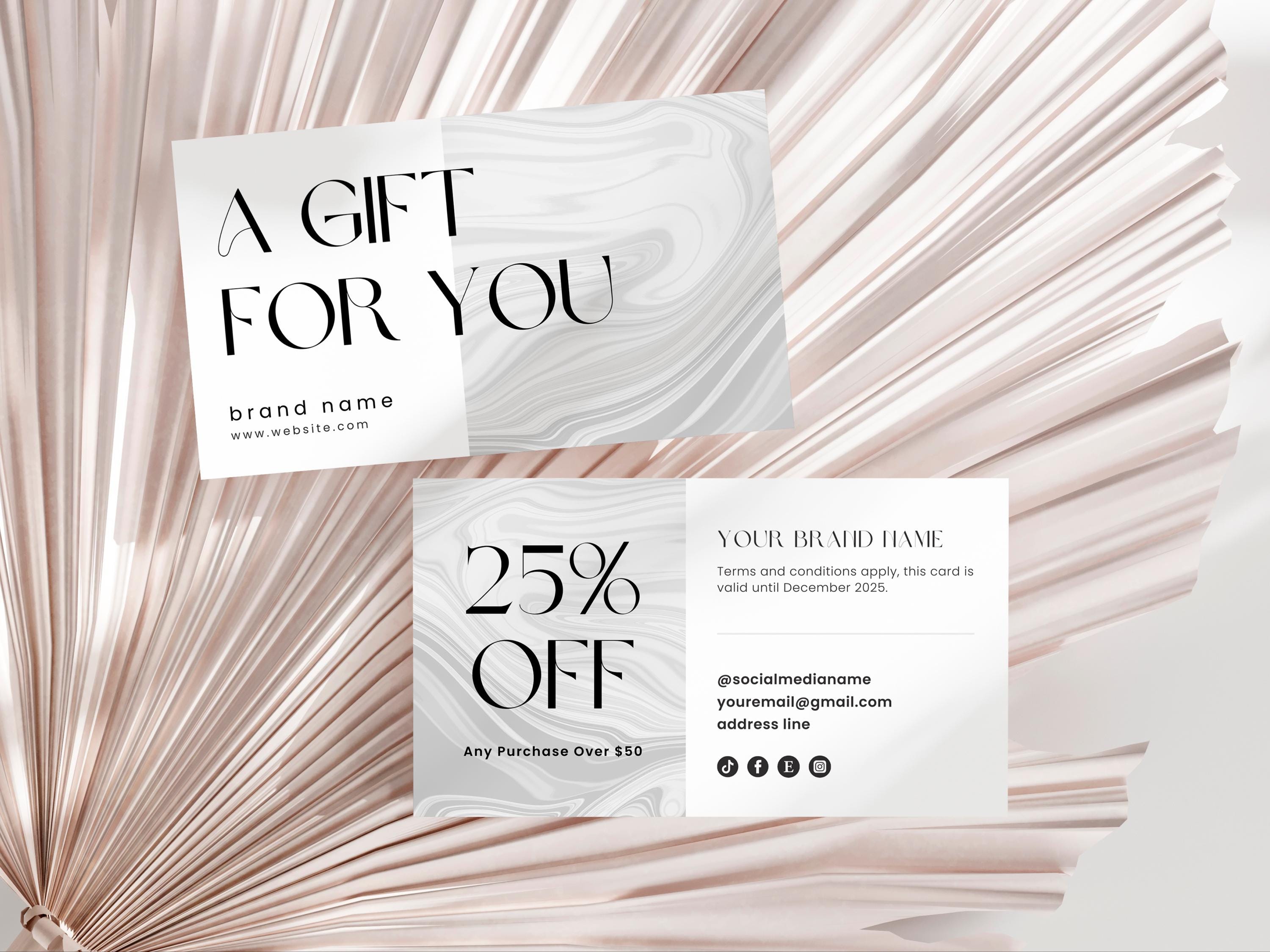 Coupon Card Template, Editable Discount Voucher, Printable Small ...