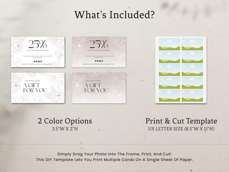 Coupon Card Template, Editable Discount Voucher, Printable Small ...