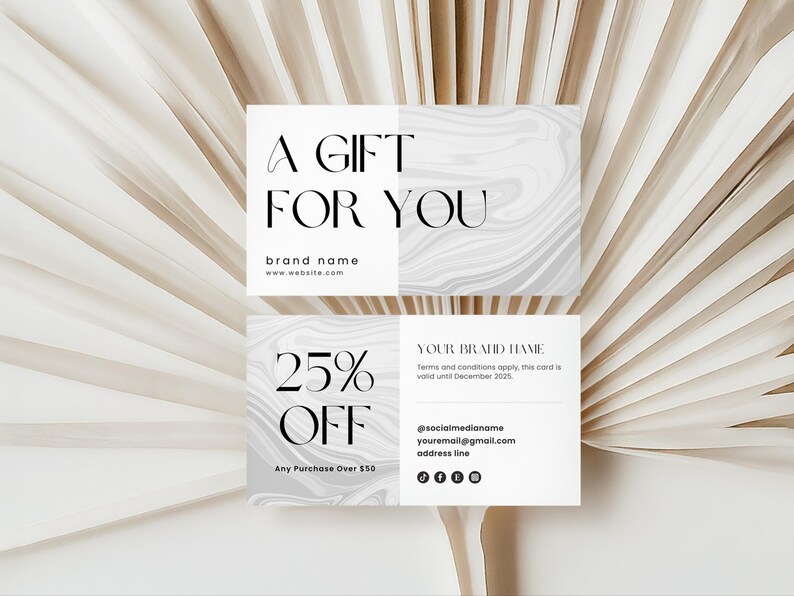 Coupon Card Template, Editable Discount Voucher, Printable Small ...