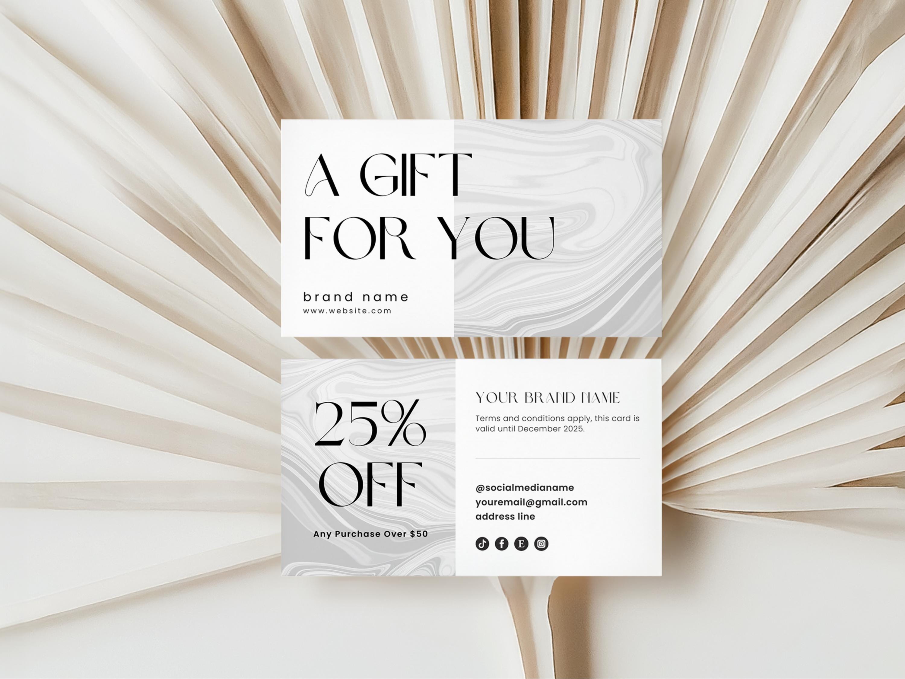Coupon Card Template, Editable Discount Voucher, Printable Small ...