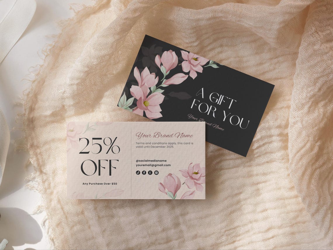 Coupon Card Template, Printable Small Business Promotional Card ...
