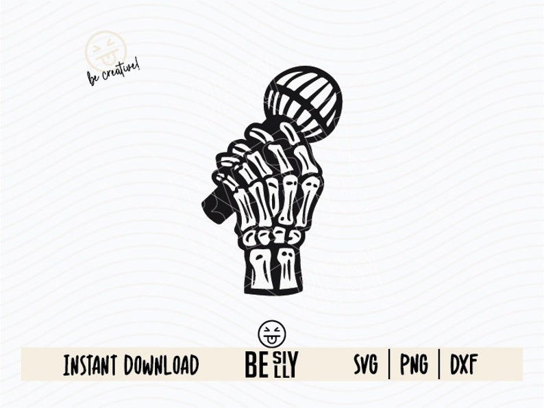 Skeleton Holding a Microphone Svg, Rock & Roll Skeleton Svg, Singer Svg ...