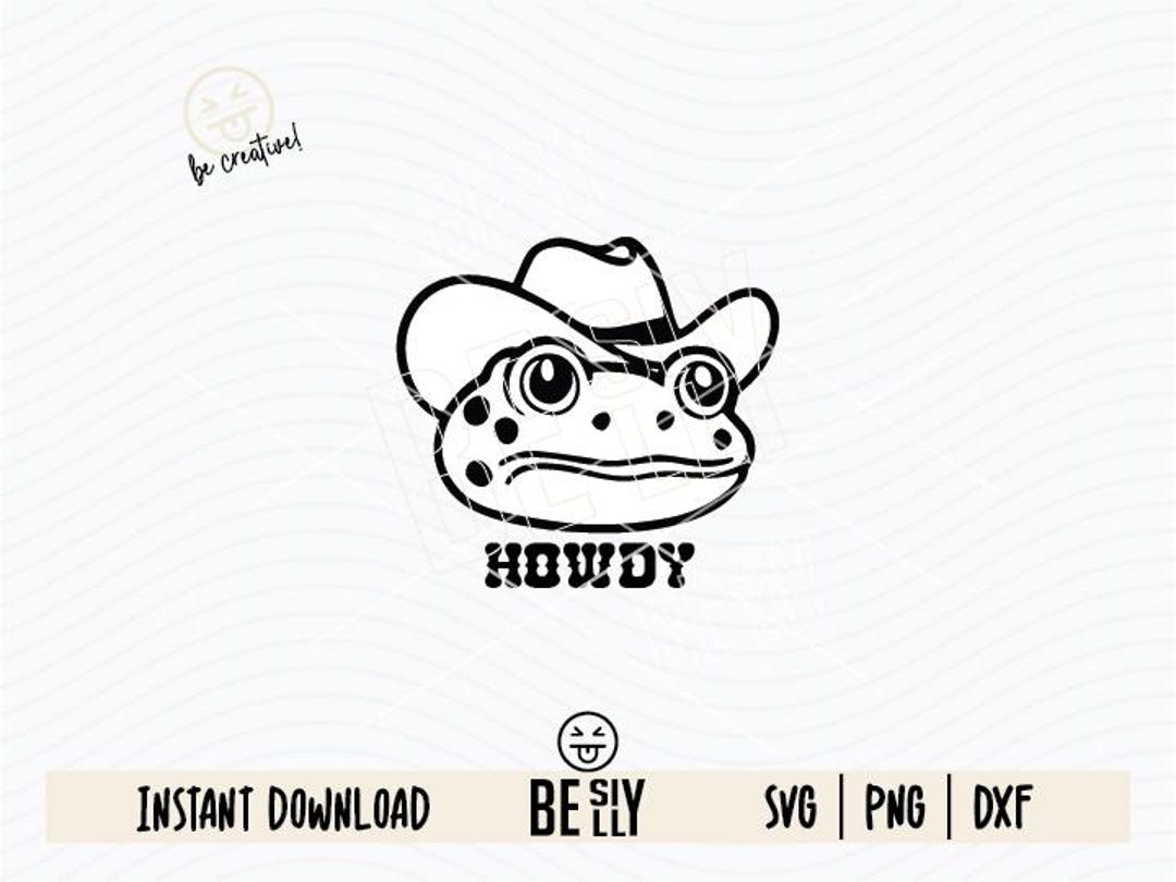 Howdy Frog, Cowboy Frog, Cowboy Hat Svg, Western Frog Svg, Frog With ...