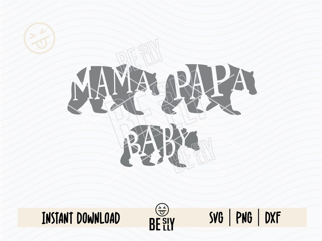 Bear SVG, Bear Silhouette SVG, Papa Bear Svg, Mama Bear Svg, Family ...