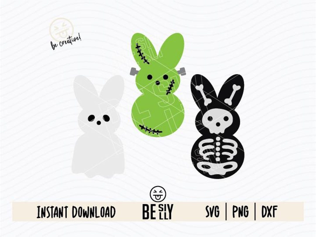 Creepy Peeps Svg, Spooky Monsters Peep SVG, Ghost Peep Silhouette ...