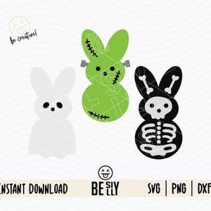 Creepy Peeps Svg, Spooky Monsters Peep SVG, Ghost Peep Silhouette ...