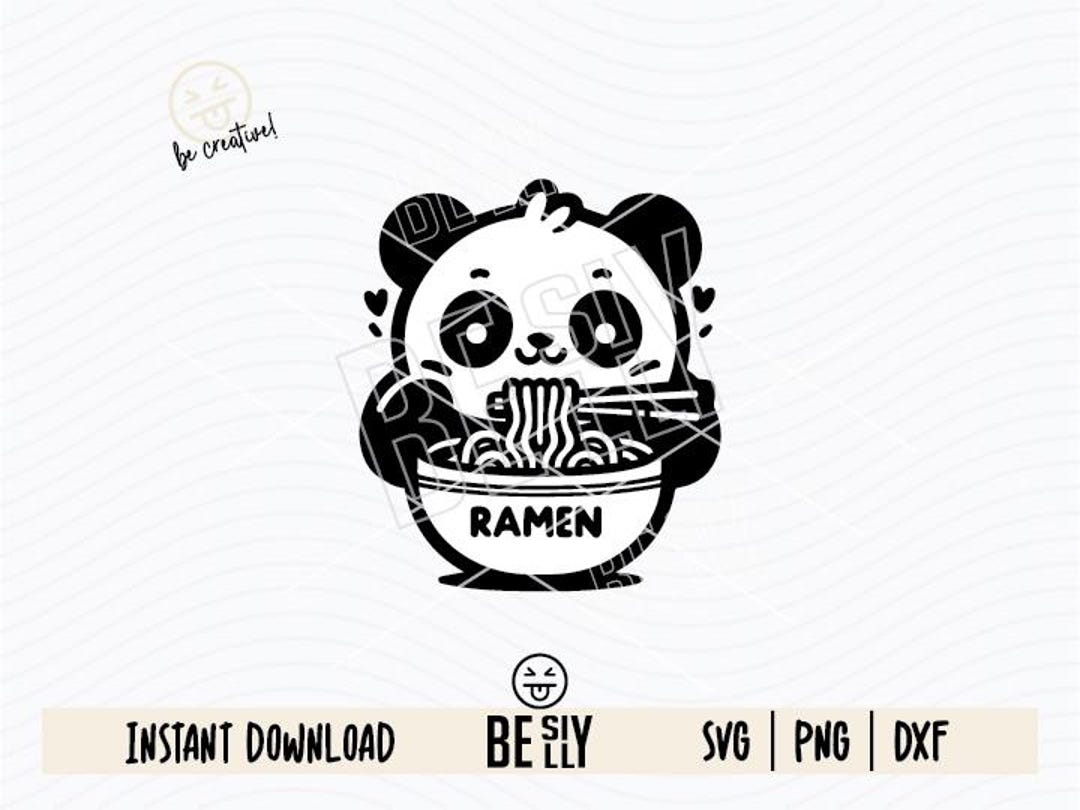 Panda Eating Ramen Svg, Ramen Lover Svg, Panda Ramen Svg, Asian Food ...
