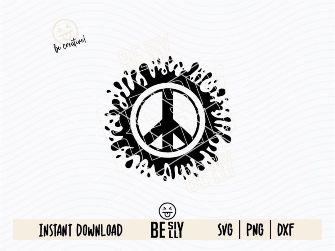 Peace Sign Svg, Peace Symbol Svg, Paint Splashes Svg, Peace Sign Paint ...