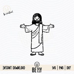 Mini Jesus Svg, Mini Jesus Png, Religious Svg, Cartoon Jesus Png ...