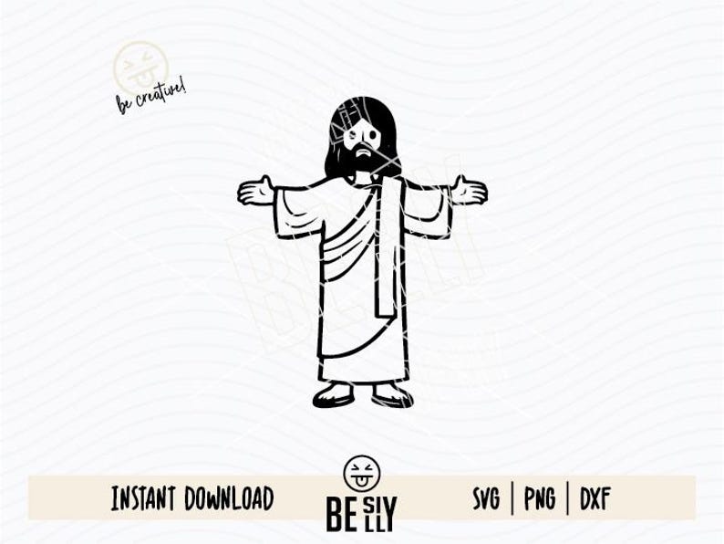 Mini Jesus Svg, Mini Jesus Png, Religious Svg, Cartoon Jesus Png ...