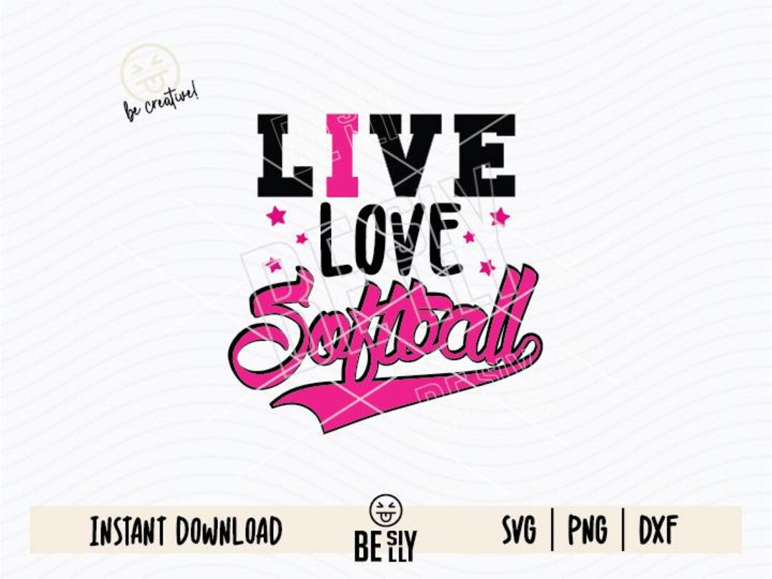 Live Love Softball, Softball SVG, Softball Shirt SVG, Sports Team Group ...