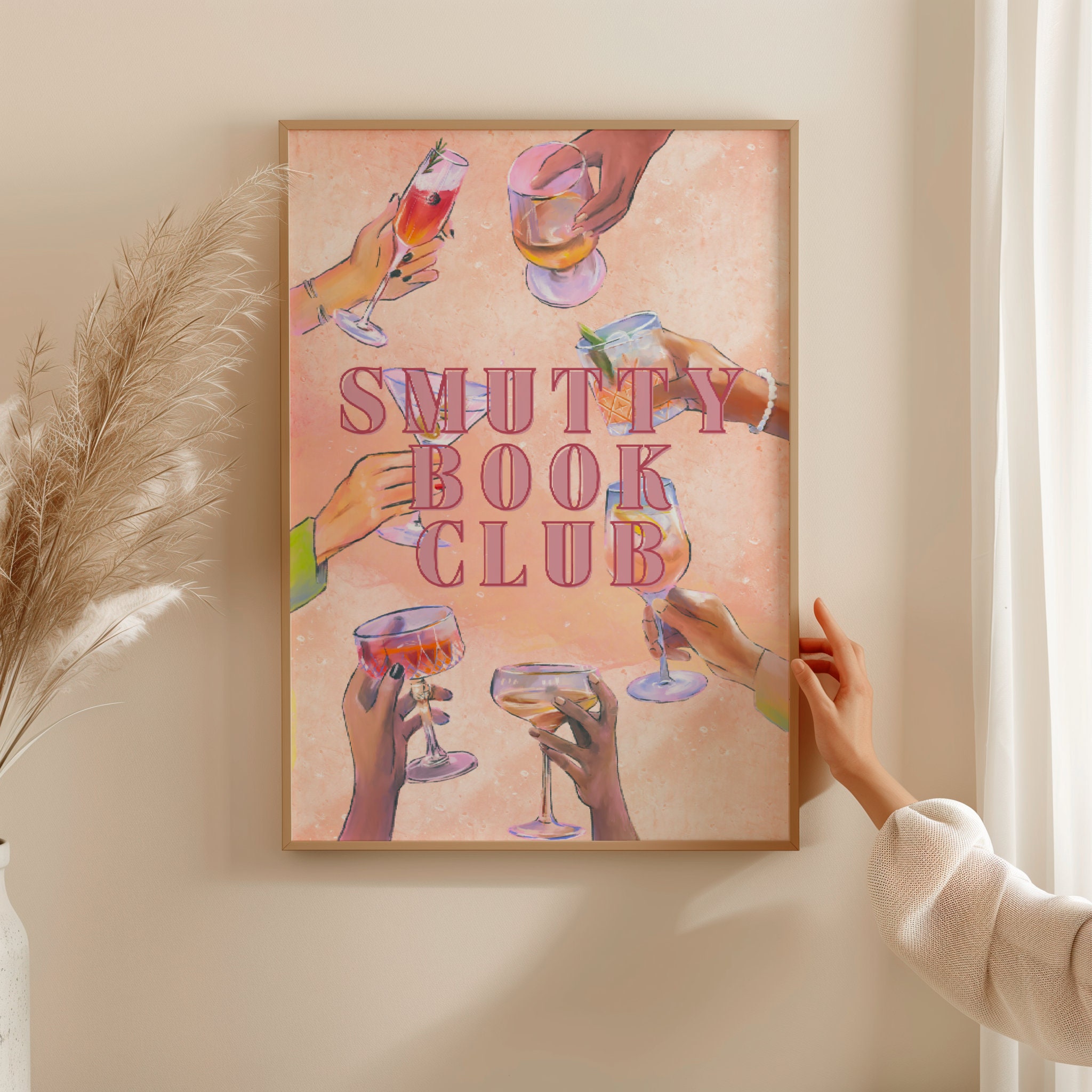 Funny Smut Bookish Art Digital Wall Print, Aesthetic Book Club Poster ...