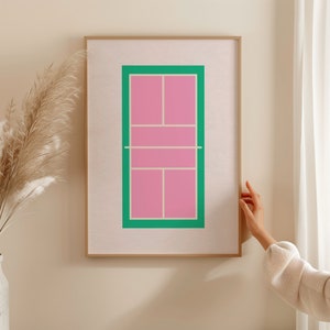 Pink & Green Pickleball Digital Download Wall Art Print, Pickle Ball ...