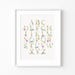 Neutral Cats Alphabet Digital Wall Art Poster, Cat ABC Watercolor ...