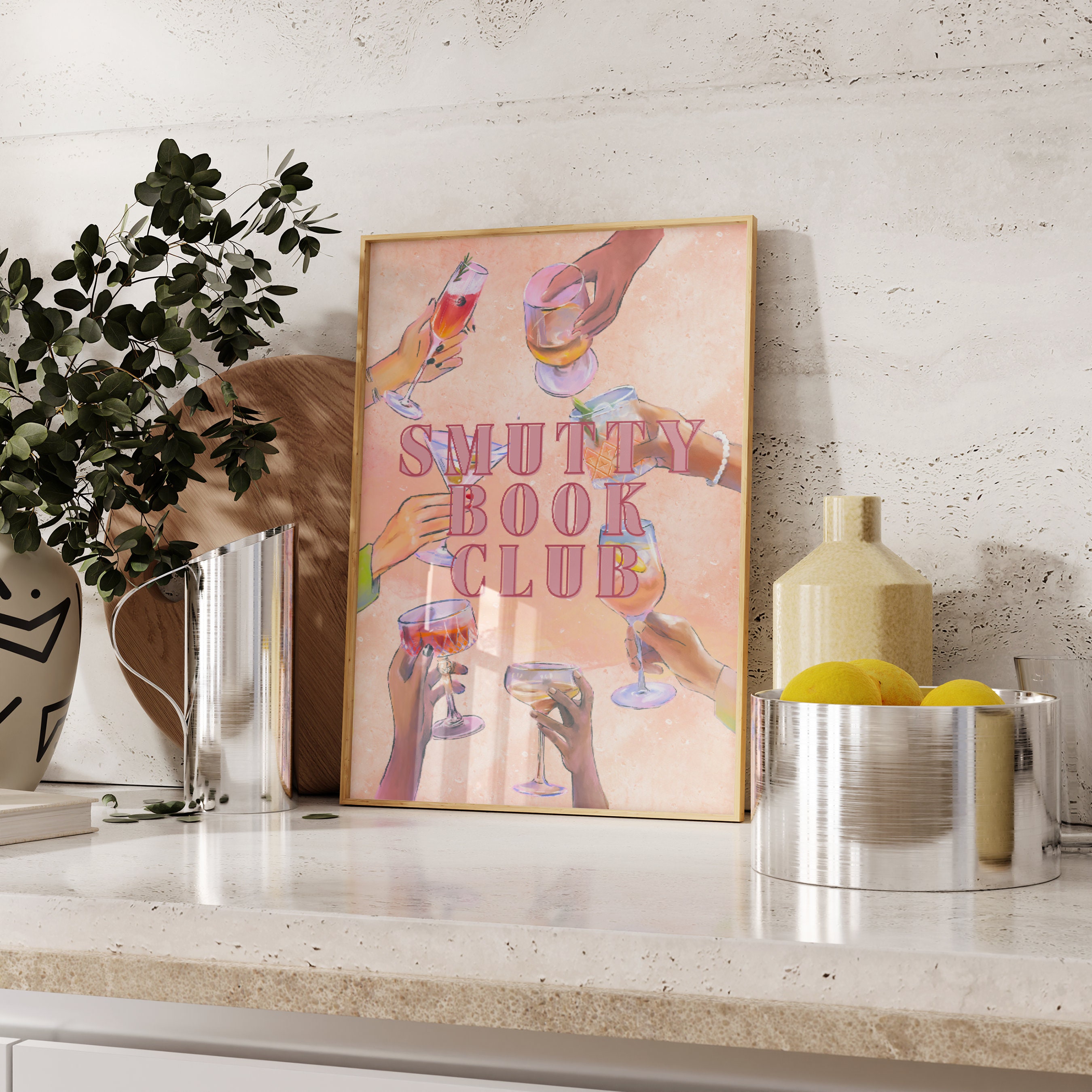 Funny Smut Bookish Art Digital Wall Print, Aesthetic Book Club Poster ...