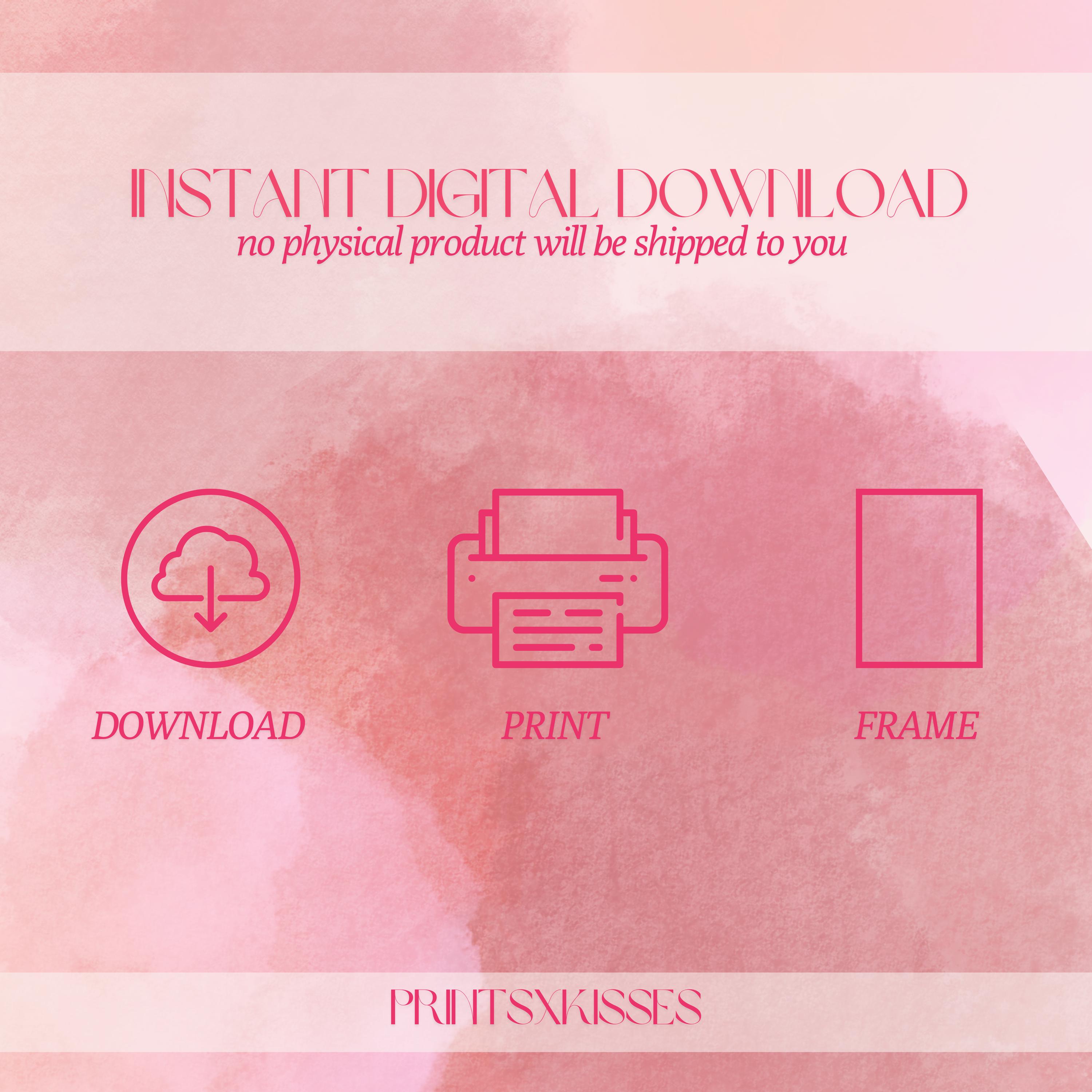 Neutral Cats Alphabet Digital Wall Art Poster, Cat ABC Watercolor ...