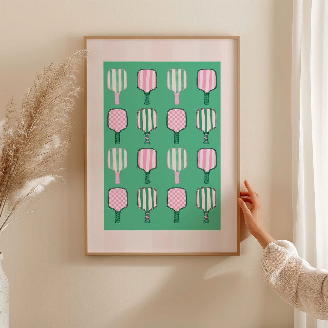 Pickleball Art Digital Download, Pickle Ball Court Printable Wall Art ...