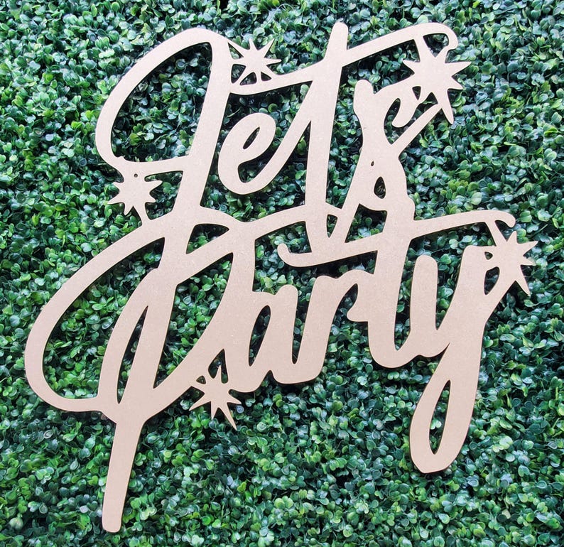 Lets Party Sign for Backdrops - Etsy