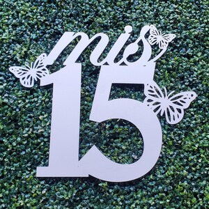 Mis 15 Butterfly Sign for Backdrop Painted or With Glitter - Etsy