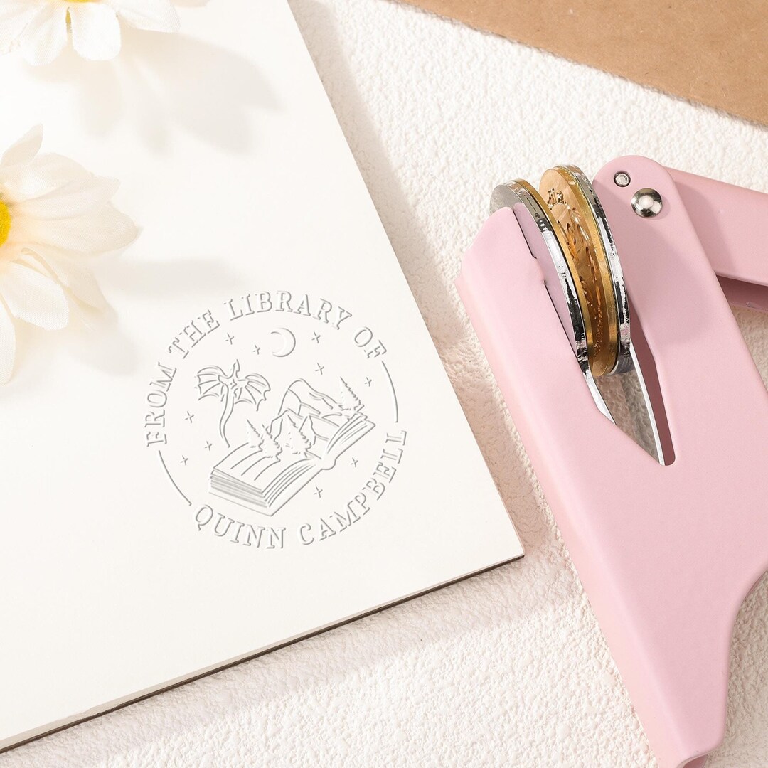 Personalized Book Embosser, Book Embosser Dragon, Custom Book Stamp ...