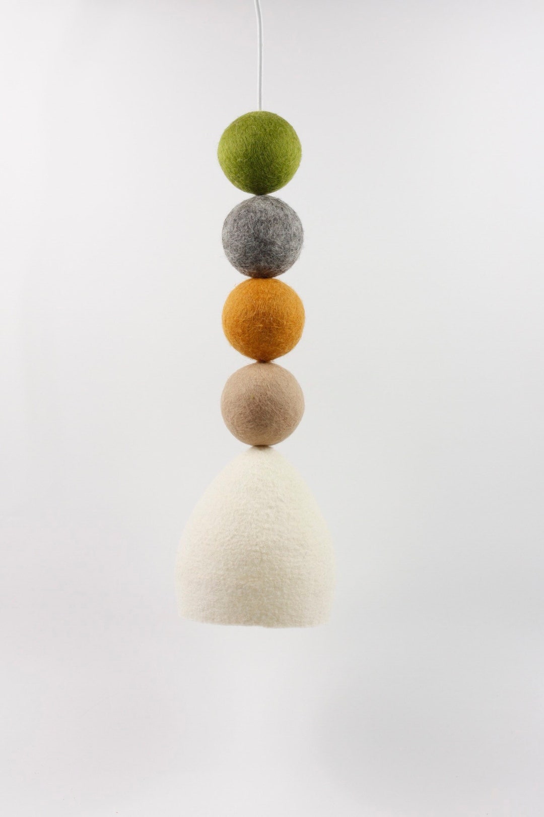 Felted Wool Pendant Lamp: Nursery Bedside Lighting - Etsy