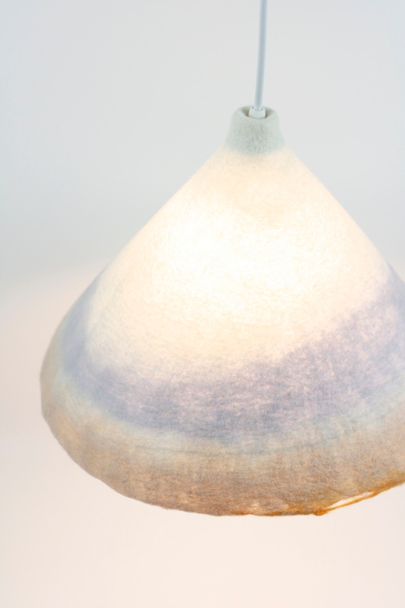 Pendant Ceiling Lighting/ Swag Lamp / Felted Wool/ Home Eco Decor ...