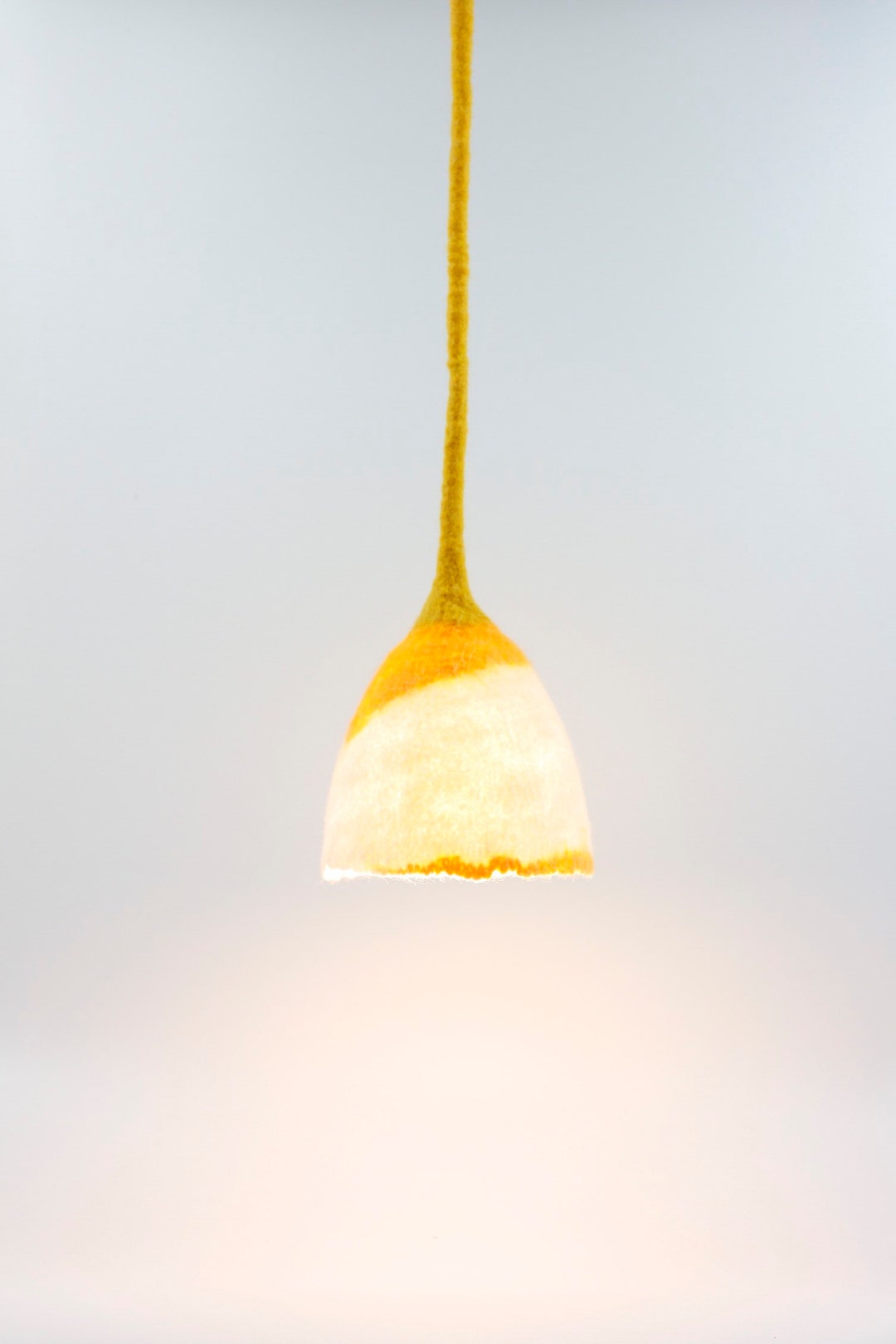 Felted Wool Pendant Lamp: Nursery Bedside Lighting With Switch - Etsy