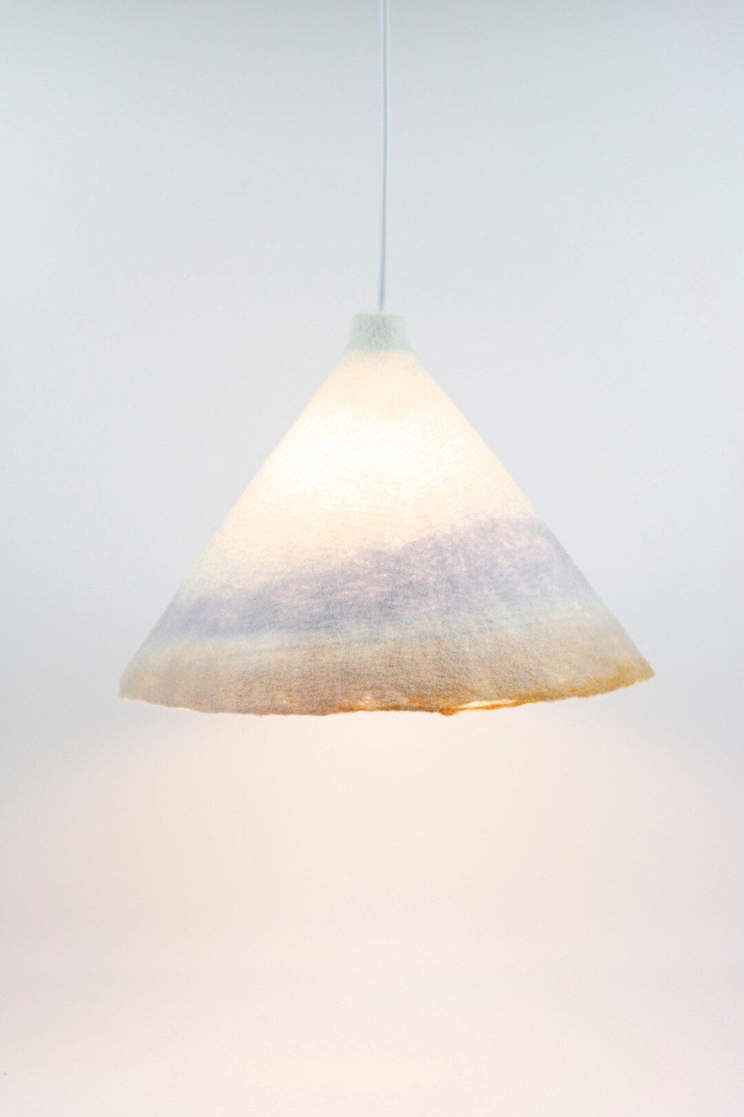 Pendant Ceiling Lighting/ Swag Lamp / Felted Wool/ Home Eco Decor ...