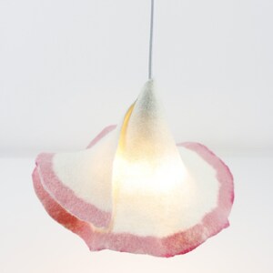 White Raffles Pendant Lamp Bar Lighting / Felted Wool Bedsides ...
