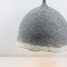 Felted Wool Pendant Lamp: Modern Ceiling Lighting, Gray & Orange - Etsy