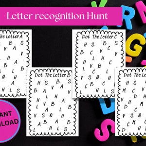Letter Recognition Hunt, Dot the Letter, Preschool, Kindergarten ...
