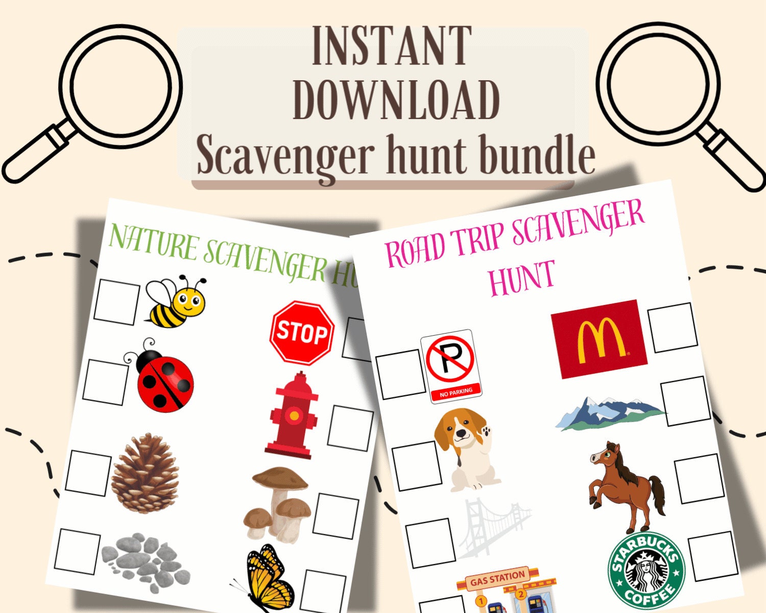 Scavenger Hunt, Road Trip, I Spy, Park Scavenger Hunt, Beach Scavenger ...