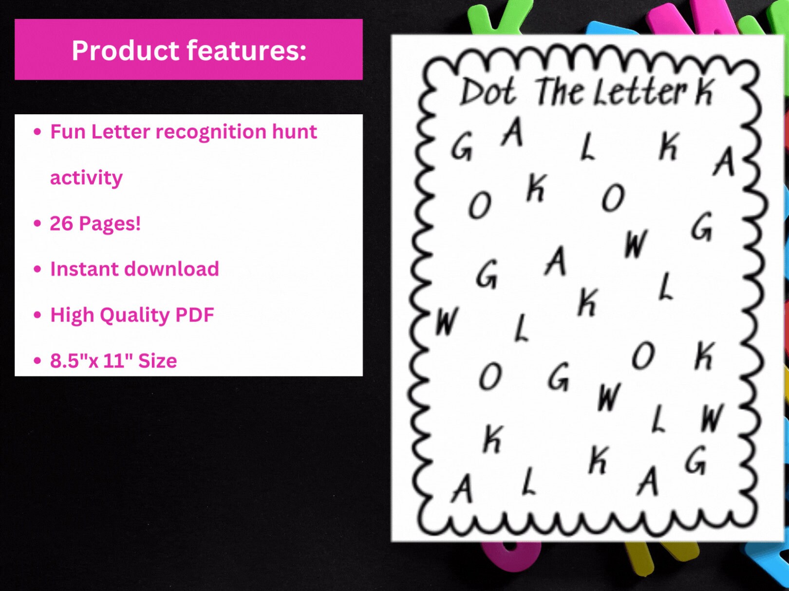 Letter Recognition Hunt, Dot the Letter, Preschool, Kindergarten ...