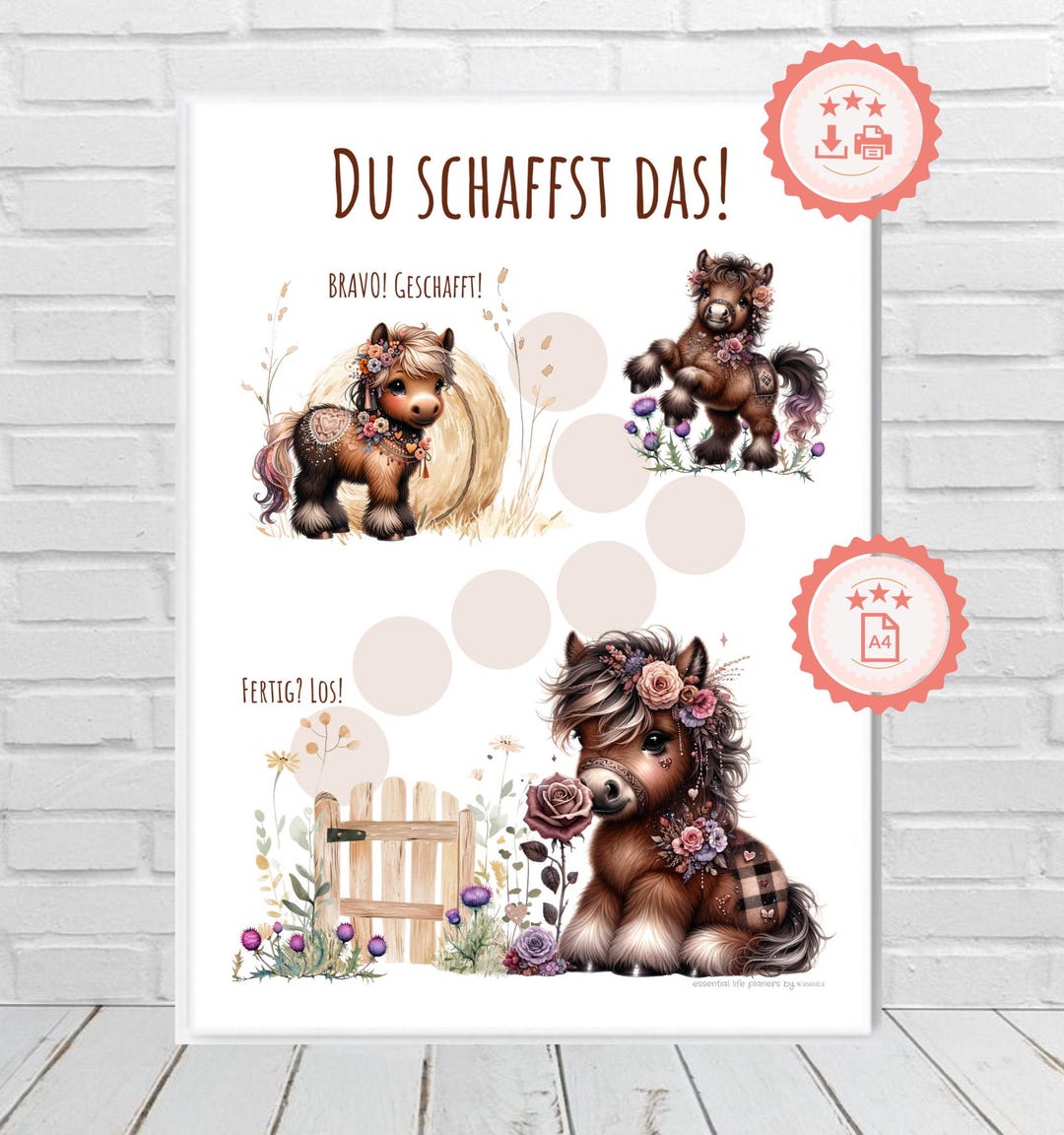 Motivation Reward Chart Reward System for Children. 7 Points to Cross ...