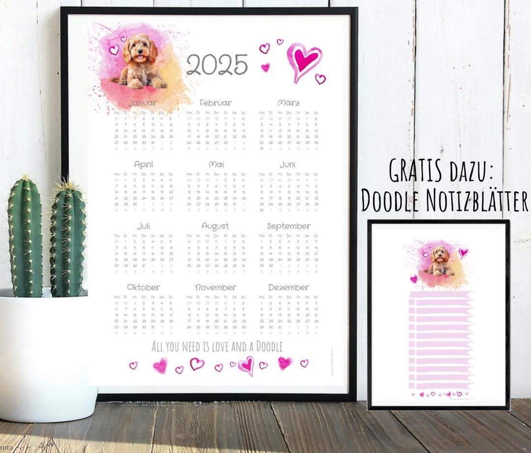 This Adorable Cockapoo 2025 Calendar in A4 Format is Available for ...