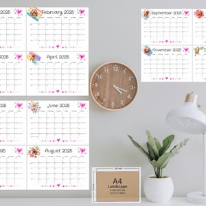 Adorable Cockapoo Annual Calendar 2025 With Various Doodle Motifs in A4 ...